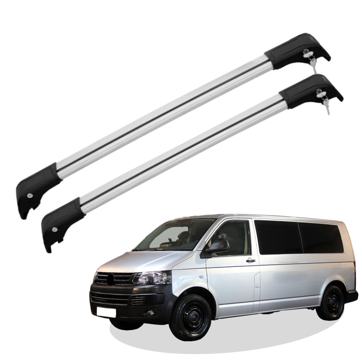 Dachträger für VOLKSWAGEN T5 ab Bj. 2003 V2 in Silber