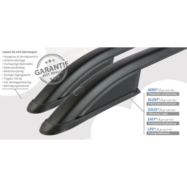 Dachreling VW Caddy 3 ab 2010 bis 2020 Schwarz | ABE